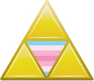 Amazon.com - TransFem 'Pride Force', Triforce LGBTQIA+ Flag 8 inch Full ...