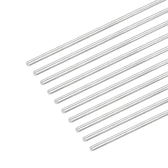 MECCANIXITY 304 Stainless Steel Round Rods, 3mm x 450mm Solid Shaft Rods for DIY Craft Model Car ...
