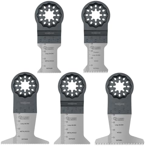 5 x SabreCut SCFNK5 Mix Bimetal (BIM) Long Life Multi Tool Blades for ...