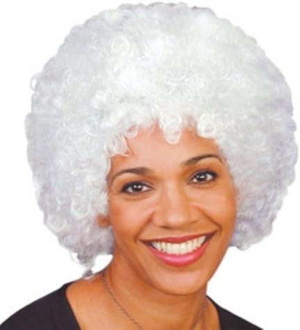 Pop White Fancy Dress Pop Afro Wigs for Costumes & Outfits Accessory ...