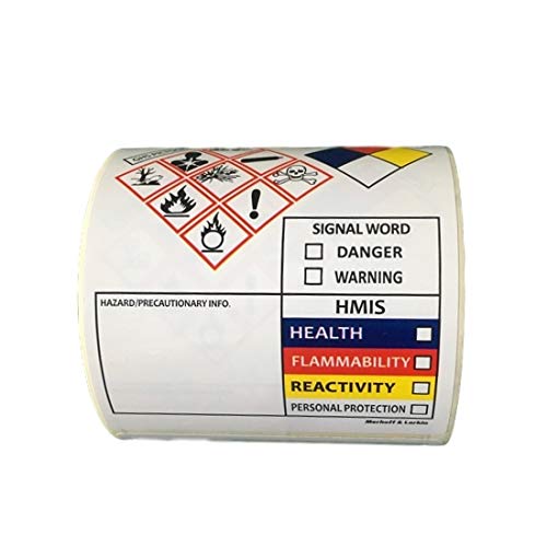 SDS OSHA Data Labels for Chemical Safety 4 x 3 Inches | Roll of 250 ...