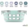 Ello Duraglass Round Glass Meal Prep Storage Containers Set with Leak ...