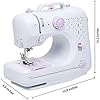 Sewing Machine-12 Stitch Patterns Foot Pedal Double Speed Control ...