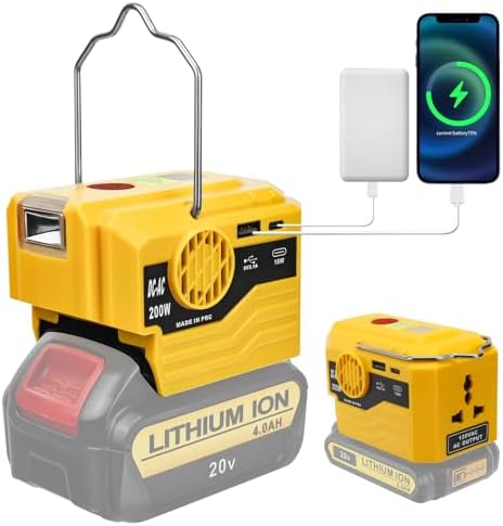 Amazon.com : 200W Power Inverter for Dewalt 18V/20V/60V Battery ...