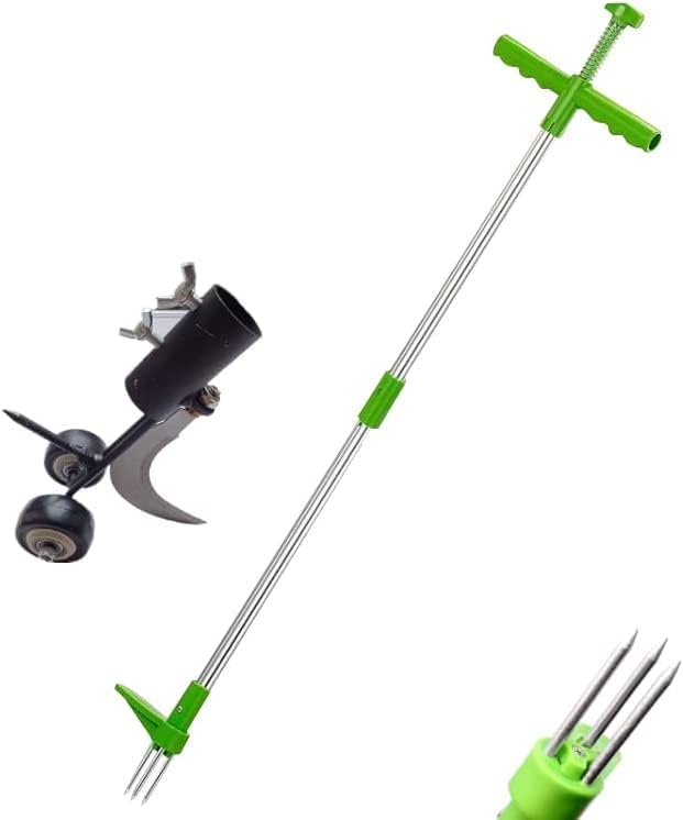 LINZI Garden Weed Remover Tool Kit 2PCs, Stand Up Weeder Long Handle ...