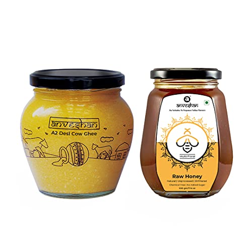 Anveshan A2 Cow Ghee 500 ml | Glass Jar | Bilona Method | Curd-Churned ...