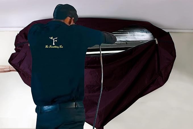 Lomania Split AC Service Wash Bag Cover, Waterproof, Brown, Polyester ...