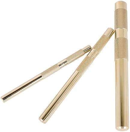 ANTUKO 3PCS Brass Knurled Drift Punch Kit Brass Roll Pin Punch Chisel Punches Set for 3/4Inch 1 ...