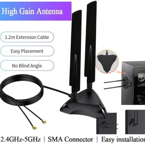 Dual Band 2.4GHz 5GHz 5.8Ghz RP-SMA Gaming WiFi 6E 802.11ac/ax Wireless ...