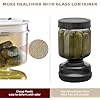 Amazon.com: Luvan Pickle Jar with Strainer Flip, 34oz Pickle Container ...