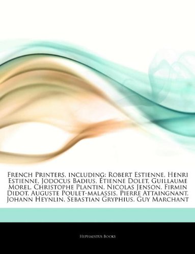 Amazon | Articles on French Printers, Including: Robert Estienne, Henri ...
