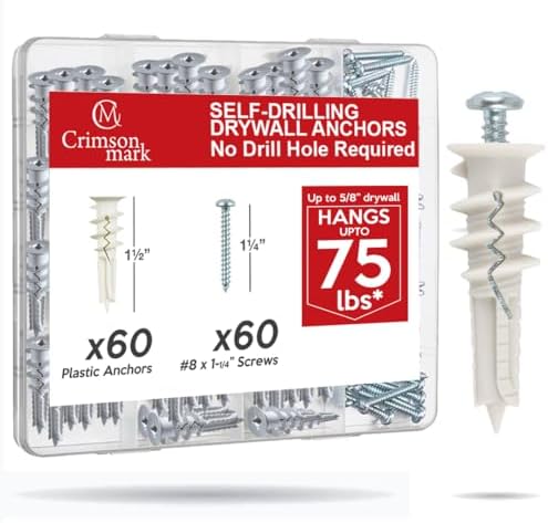 Amazon.com: Qualihome Drywall and Hollow-Wall Anchor Assortment Kit ...