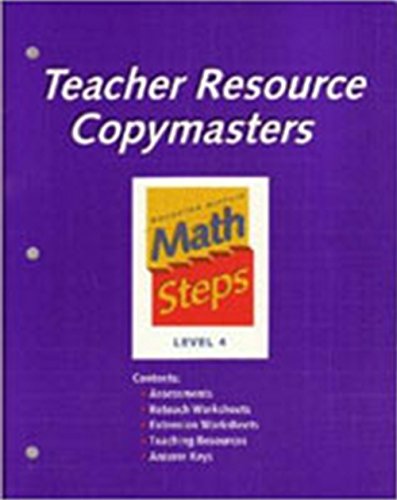 Amazon.com: Math Steps: Teacher Resource Copymasters Grade 4: 9780395983058: houghton mifflin: Books