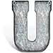 Amazon.com: Galvanized Metal Letters for Wall Decor - 3D Letter U for ...