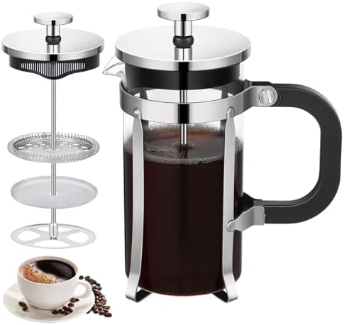 KOOYAT Cafetiere French Press Coffee Maker with Capacity of 1000ml / 6 ...