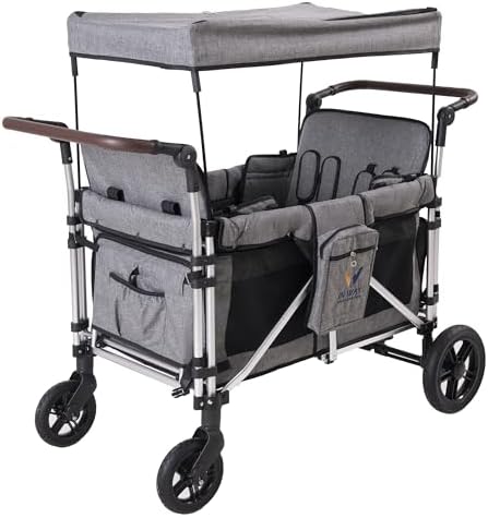 Amazon.com : Luxury Tandem Stroller Wagon Stroller Folding Wagon Push ...