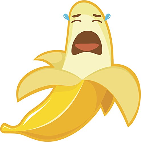 Adorable Cute Kawaii Sweet Banana Expression Cartoon Vinyl Decal ...