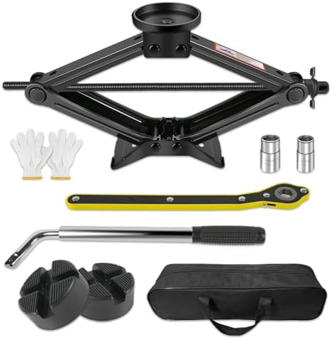 Amazon.com: Car Jack Kit 2.5 Ton (5512 lbs) with Rubber Jack Pad ...