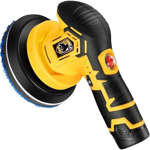 Amazon.com: Vkdemer Cordless Car Buffer Polisher, 6 In Mini Buffer ...
