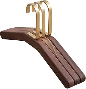 Amazon.co.jp: Solid Wood Hanger Household one-Shoulder Seamless Bag Non-Slip Clothes Hanger Set ...