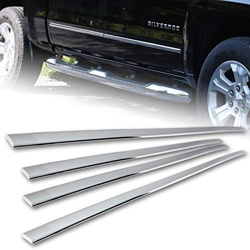 Amazon.com: HDCAUTODEPOT, Chrome ABS Body Side Door Moldings ...