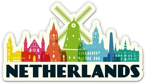 Amazon.com - Squiddy Netherlands Travel Landmarks - Vinyl Sticker Decal ...