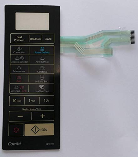 Generic CE104VD Microwave Oven Membrane Keypad (Black)/Microwave Touch ...