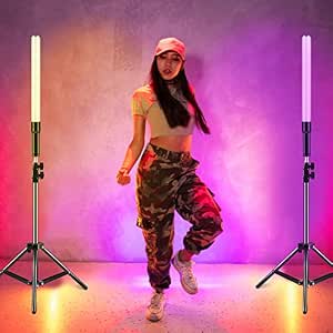 Wedinard LED Video Light Wand, 360 Full Color 3000k to 6500k Portable ...