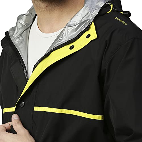 ZEEL Rain Coat for Men Waterproof for Bike Riders with Adjustable Hood ...