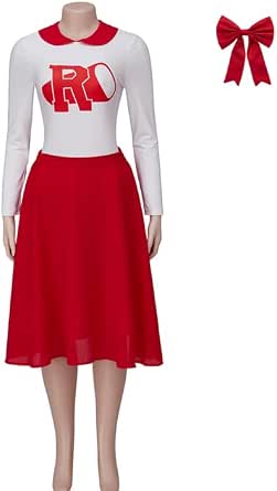 Amazon.com: MelangCos Rydell High Cheerleader Costume Grease Cosplay ...
