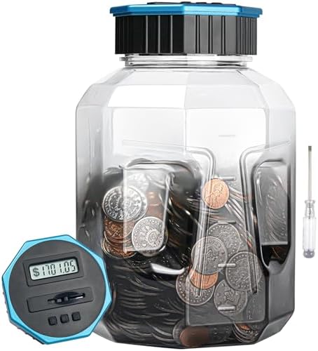 Amazon.com : X-Large Piggy Bank for Adults Kids, Vcertcpl Digital Coin ...