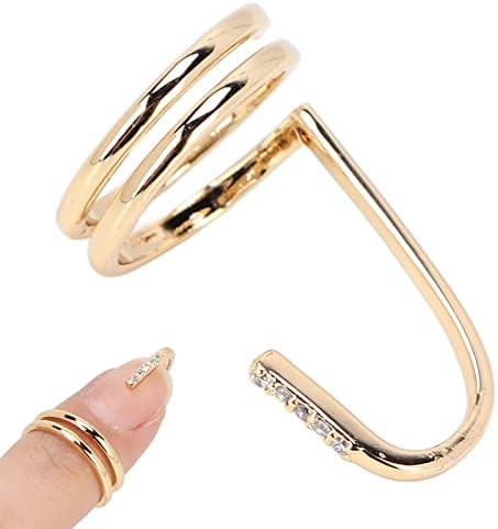Amazon.com: Brrnoo Nail Rings, Fingernail Opening Rings Nail Decoration ...