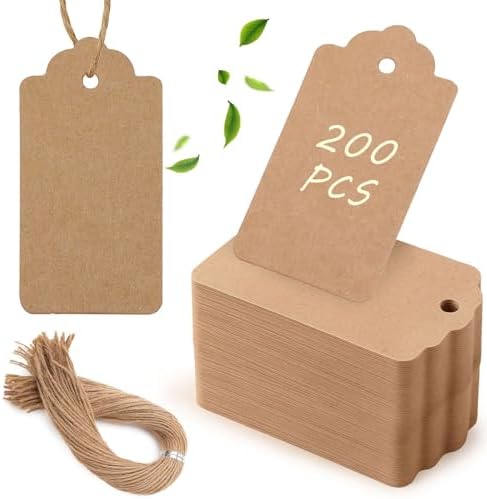 Amazon.com: SallyFashion 200pcs Gift Tags with String Attached, 1.6 x 2 ...