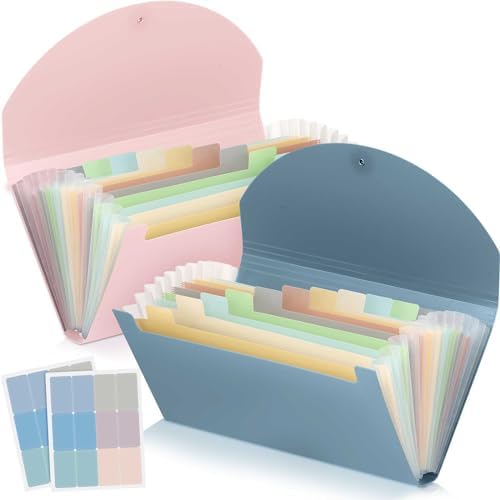 Amazon.com : Harloon 2 Pack 13 Pockets Expanding File Folder and Cover ...