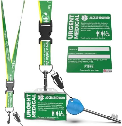 Radar Key Blue Comfort Key with Toilet Medical Card, Hidden ...