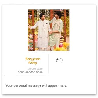 Manyavar | E-Gift Card | Instant Delivery | Redeemable In Store | 6 ...