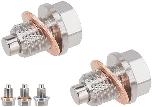 Amazon.com: Dsnaduo 2PCS M14x1.5mm Stainless Steel Magnetic Oil Drain ...