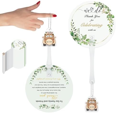 Amazon.com: Fumete 51 Pcs Wedding Fans for Guests Including Acrylic ...