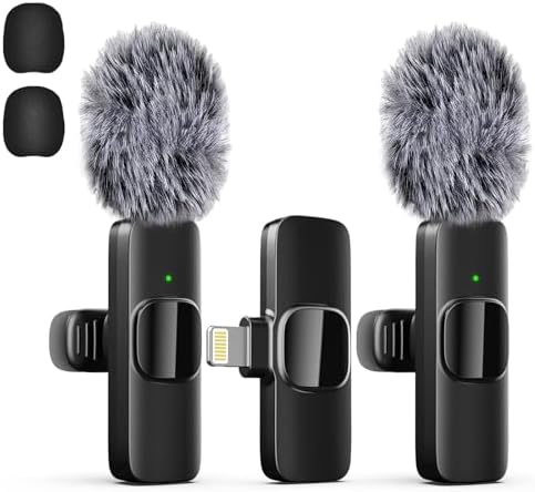 Amazon.com: memodecruit 2pcs Wireless Microphone for iPhone 15/Android ...