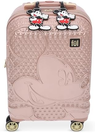 Amazon.com | FUL Disney Mickey Mouse 25 Inch Rolling Luggage, Hardside ...