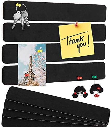 8 Pack Felt Pin Board Bar Strips Bulletin Board for Bedrooms Offices ...
