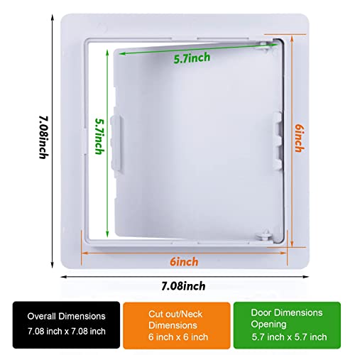 Snapklik.com : Plumbing Access Panel For Drywall 6 X 6 Inch Plastic ...