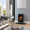 Dimplex Tango Optiflame Electric Stove, Matte Black Free Standing Stove ...