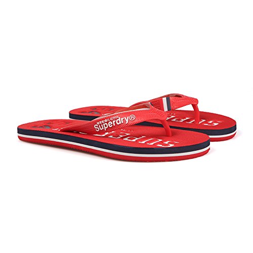 Superdry Men's Poppy Red, Opt White and Eclps NVY Flip Flops Thong ...