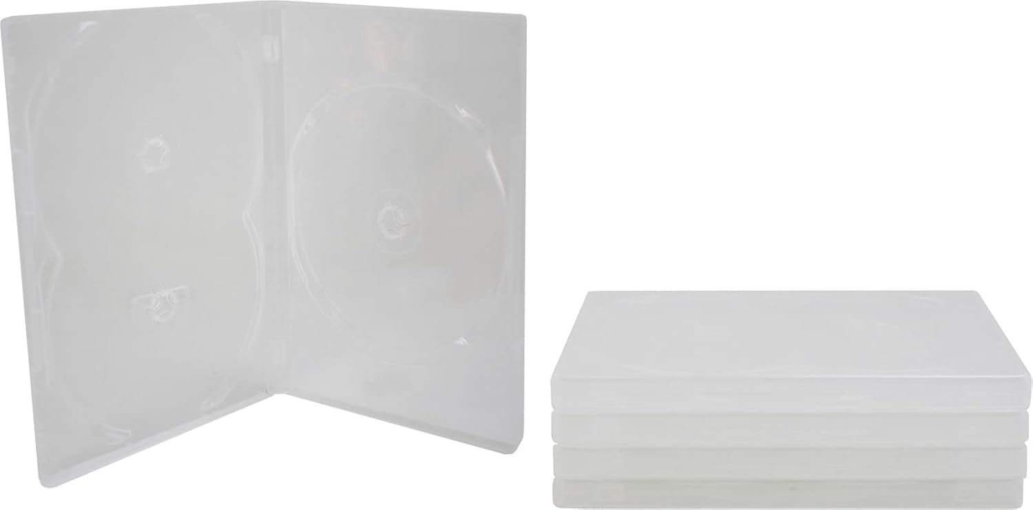 Amazon.com: (5) Clear Thin Triple DVD Hinged Empty Replacement Boxes ...