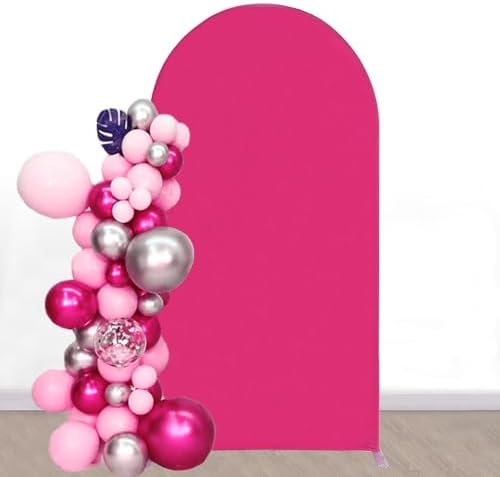 Amazon.com : (7.2FT, 6.6FT, 6FT) Wedding Arch Cover Set of 3 Hot Pink ...