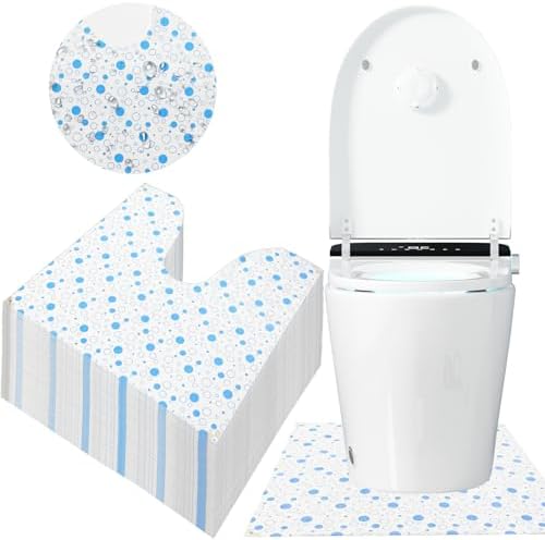 Amazon.com : 50 Pack Disposable Toilet Mats Toilet Floor Protector from ...