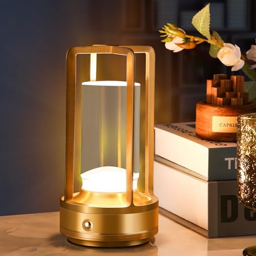 Cordless Rechargeable Table Lamps, Portable Lumisom Crystal Small ...