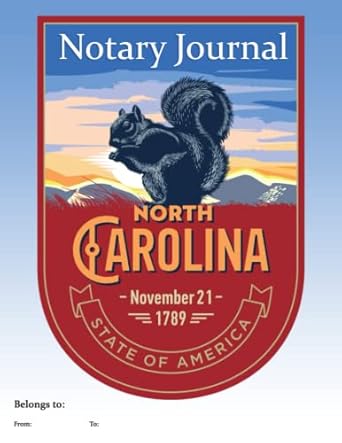 North Carolina Notary Journal: A Professional Notary Public Record Book ...