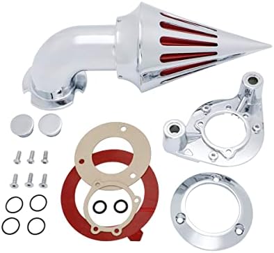 Amazon.com: Motorcycle Air Intake Filter Chrome Spike Air Cleaner ...